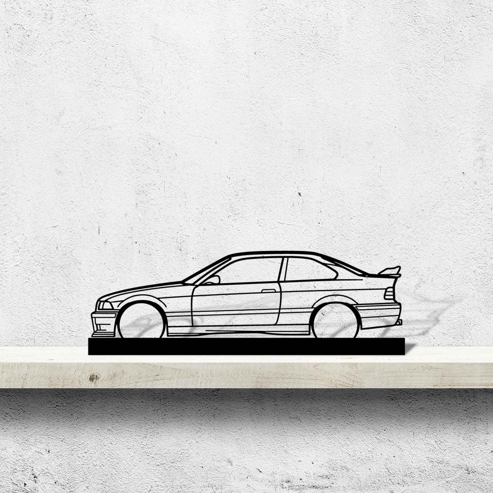 E36 M3 Coupe Silhouette Metal Art Stand – Petrolvibes EU