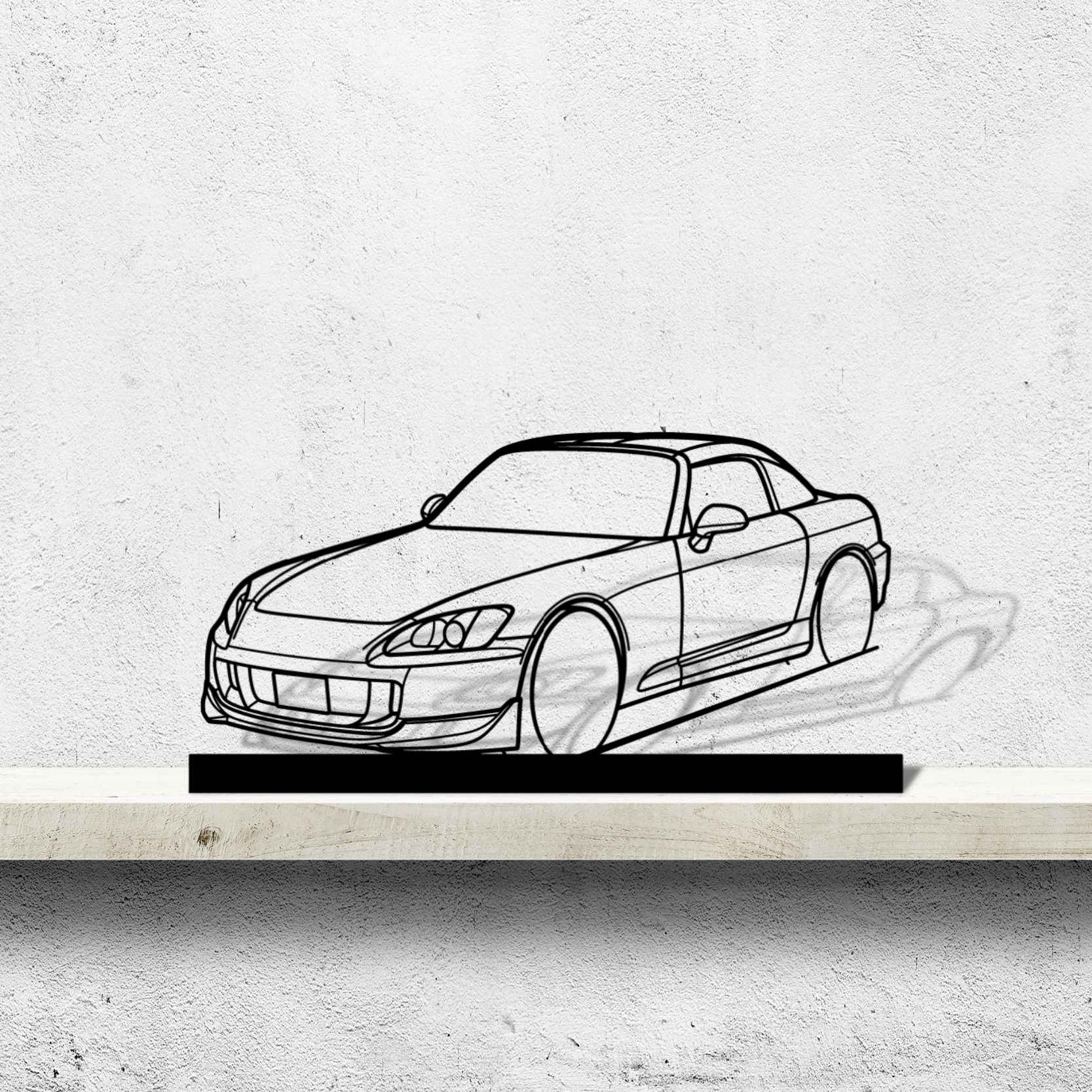S2000 Hard Top Angle Silhouette Metal Art Stand – Petrolvibes EU